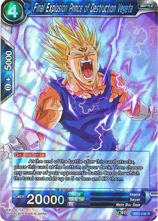 Final Explosion Prince of Destruction Vegeta (BT3-036) [Cross Worlds ...